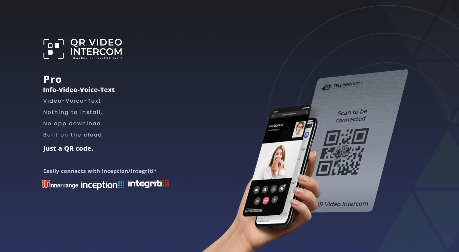 QR Video intercom System with live assistance - Exceed ICT